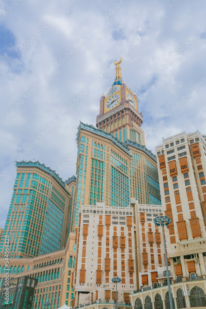 The minarets of the Kaaba and the zamzam tower Stock Photo | Adobe Stock