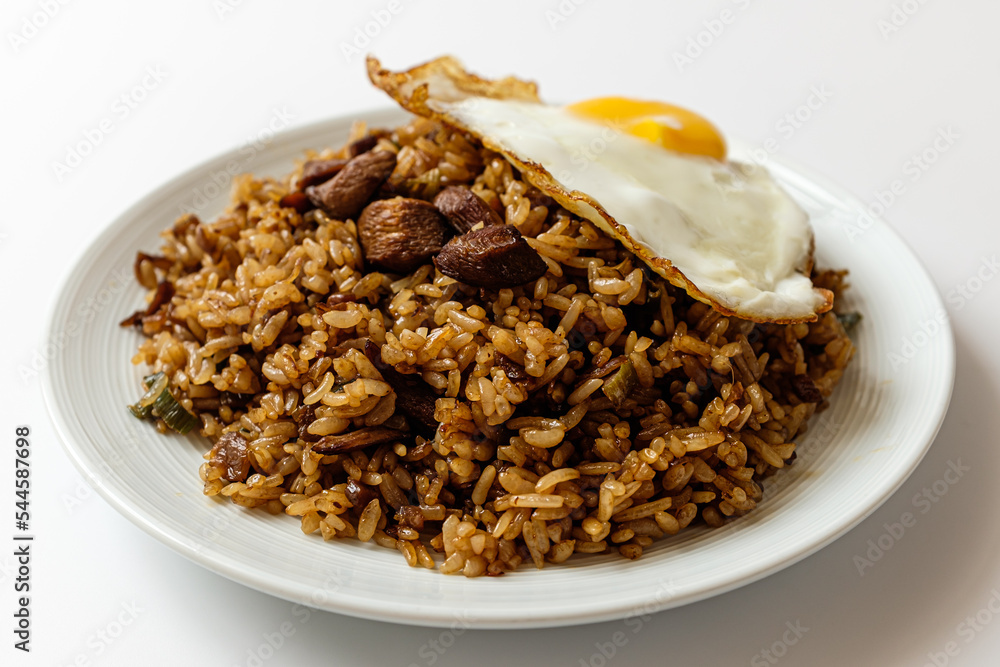 Nasi Goreng on a white background Stock Photo | Adobe Stock