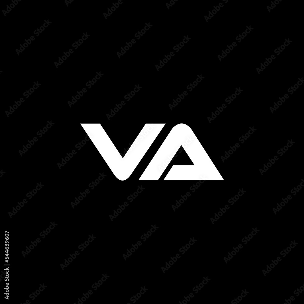 VA letter logo design with black background in illustrator, vector logo ...