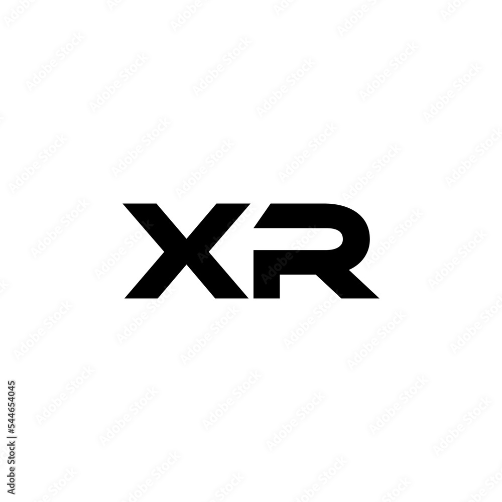 XR letter logo design with white background in illustrator, vector logo ...