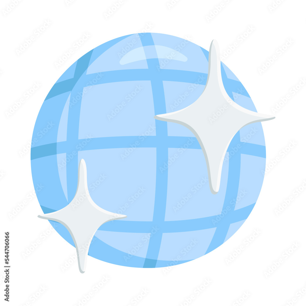 Mirror Ball Sign Emoji Icon Illustration. Disco Vector Symbol Emoticon ...