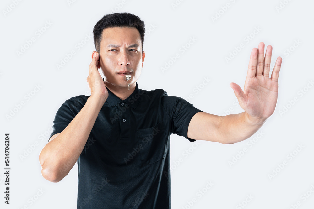 Football referee showing VAR symbol. Stock Photo | Adobe Stock