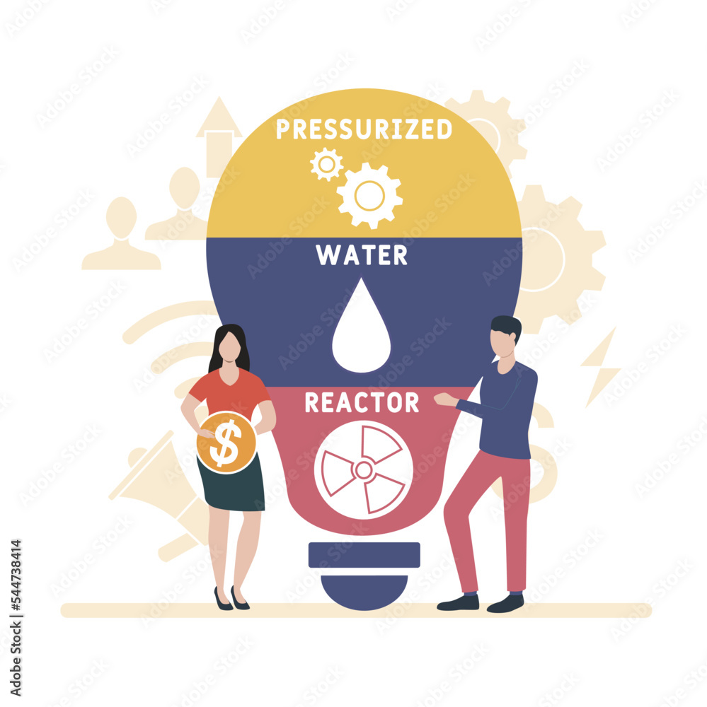 PWR - Pressurized Water Reactor acronym. business concept background ...