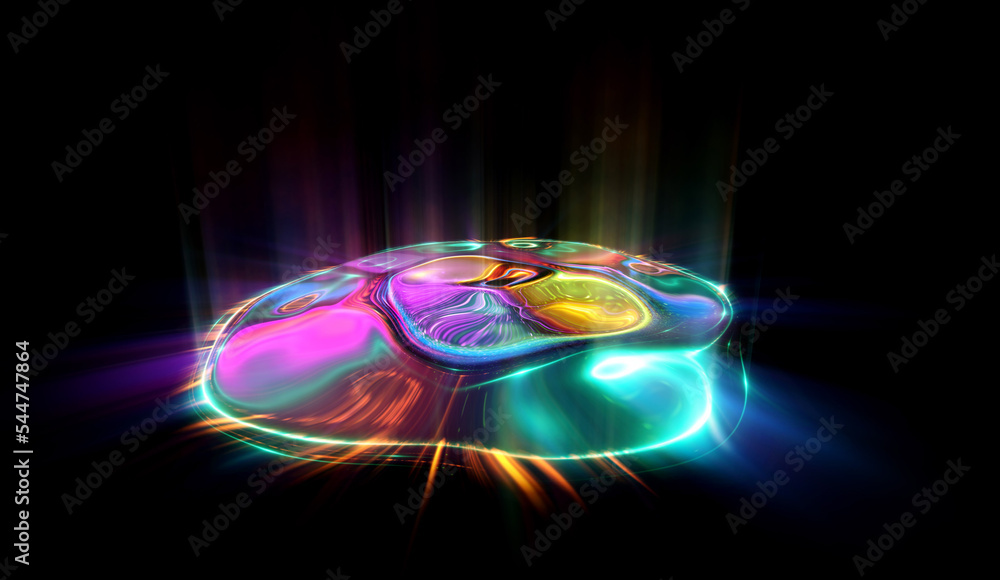Glow swirl light effect. Circular lens flare. Abstract rotational lines ...