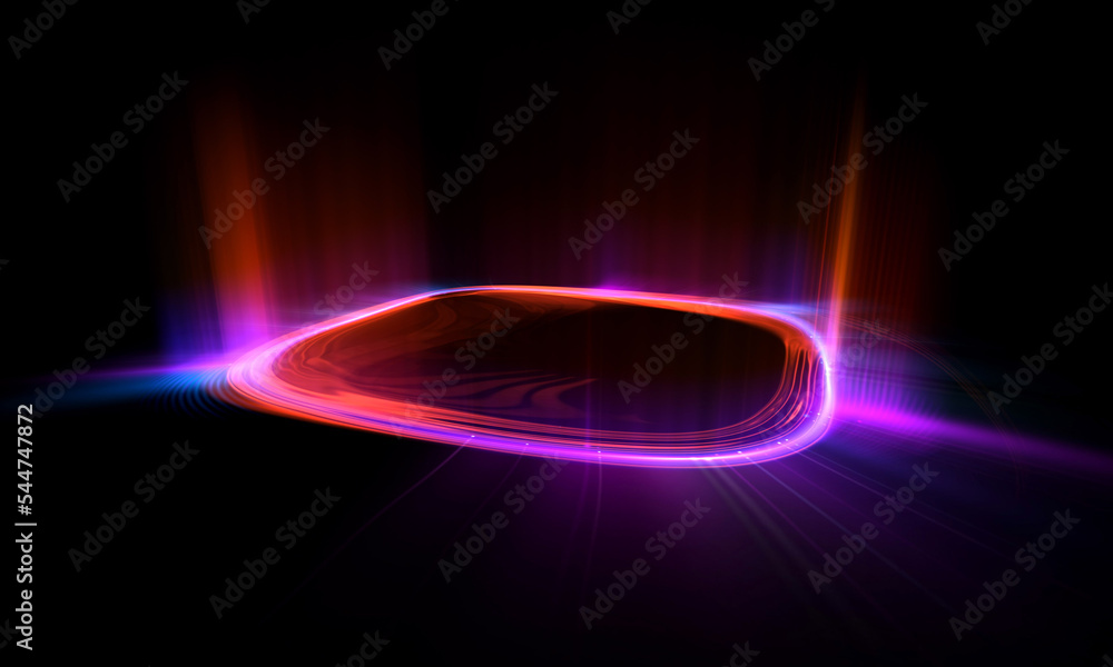 Ilustrace Glow swirl light effect. Circular lens flare. Abstract ...