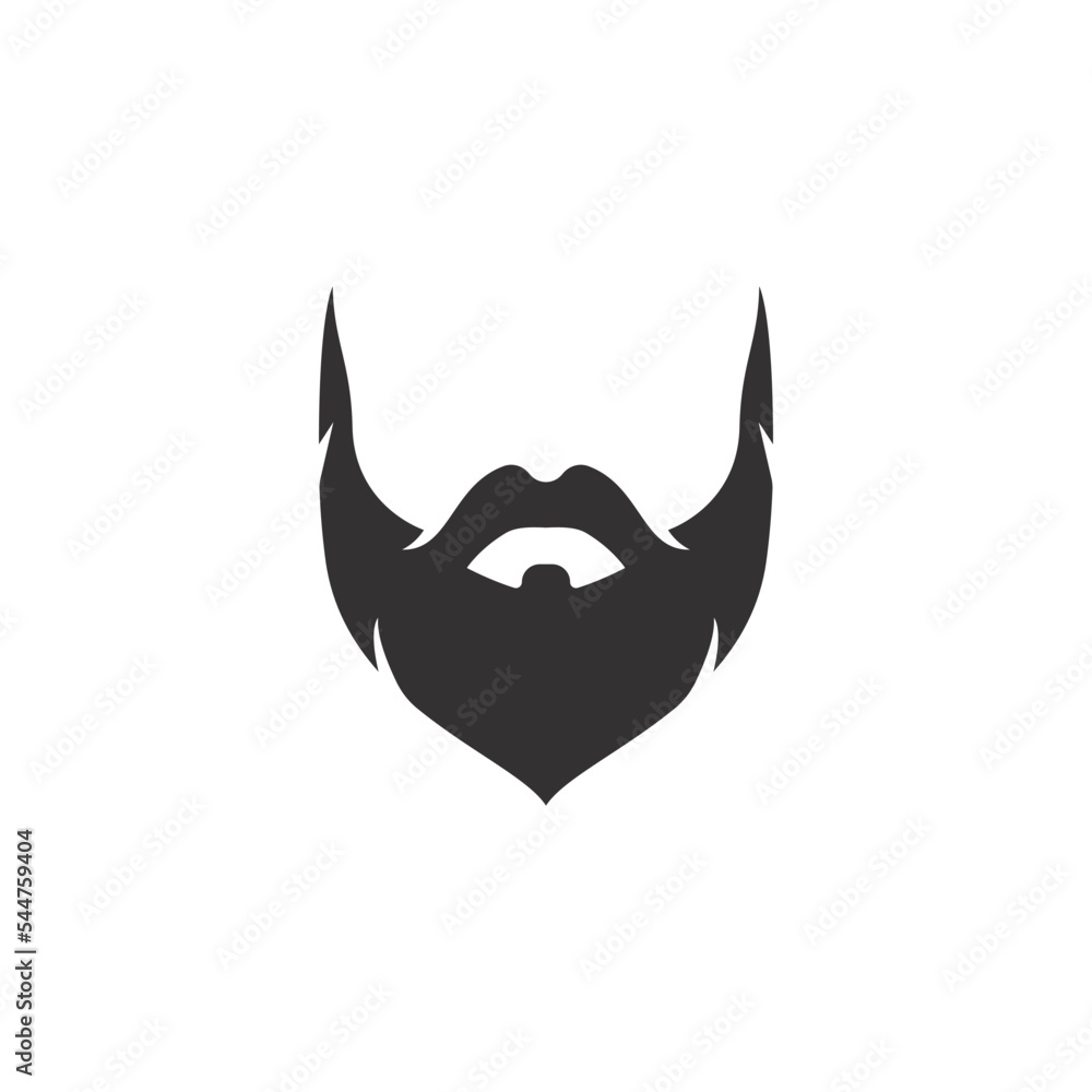 sign of beard logo vector icon illustration Stock Vector | Adobe Stock