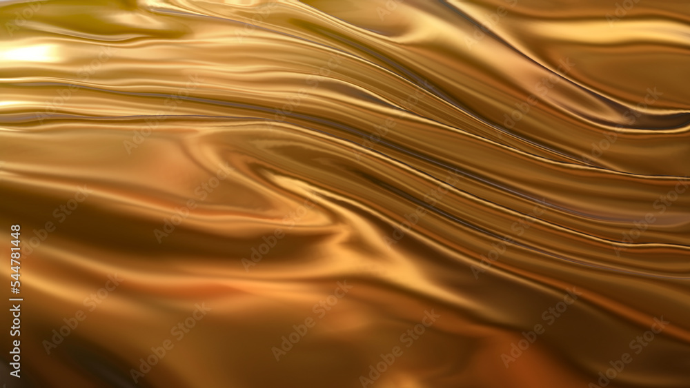 Oil fluid abstract fabric gold liquid. Golden wave background. Gold ...