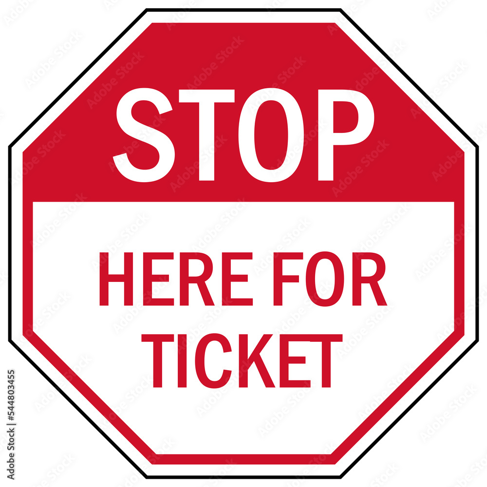 Pay parking sign stop for ticket Stock Illustration | Adobe Stock
