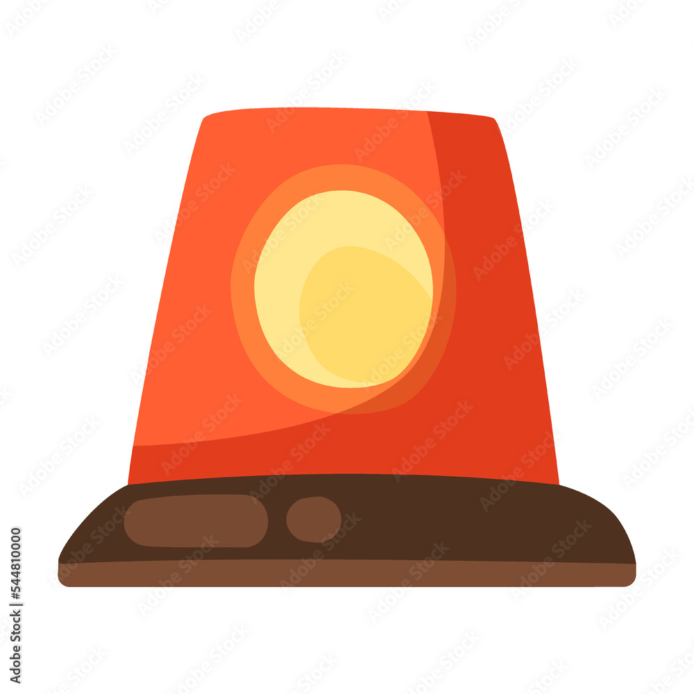 flasher siren. Firefighter, firefighting equipment cartoon illustration ...