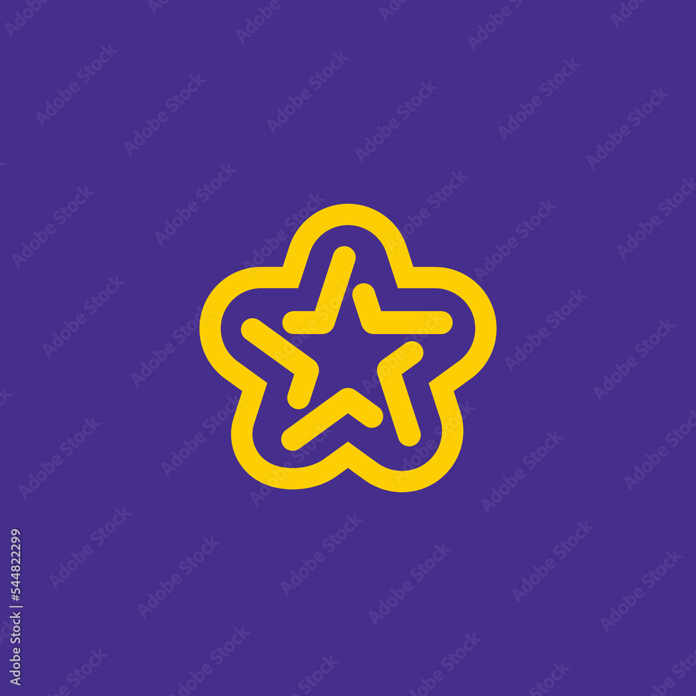 checkmark star logo. checklist successful monogram. Stock Vector ...