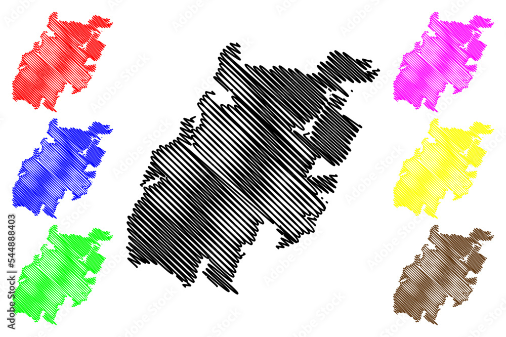 Oshima island (Japan, East Asia, Japanese archipelago, Nagasaki) map ...
