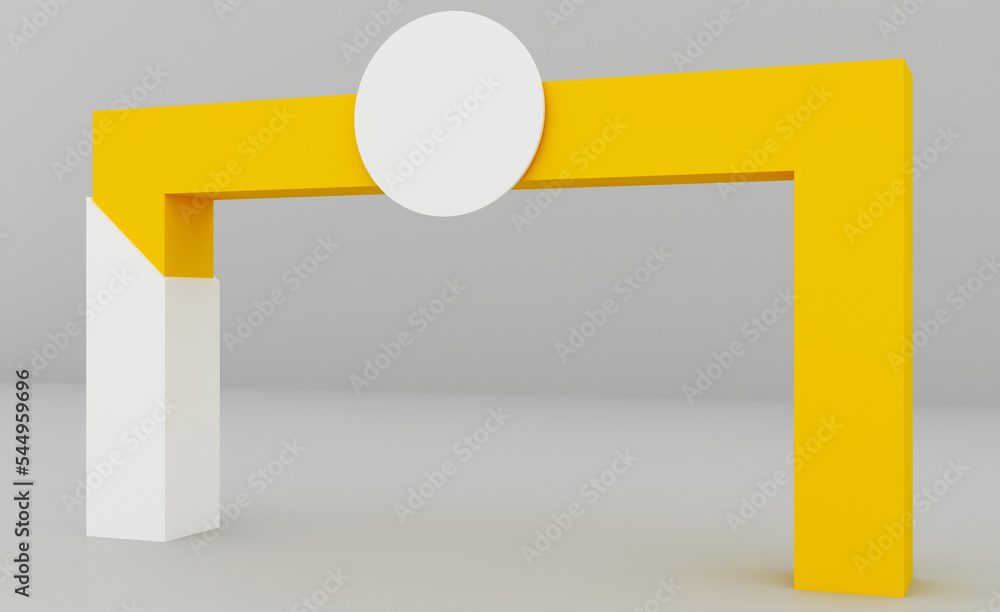 Exhibition stand Gate entrance 3D illustration with for mock up event ...