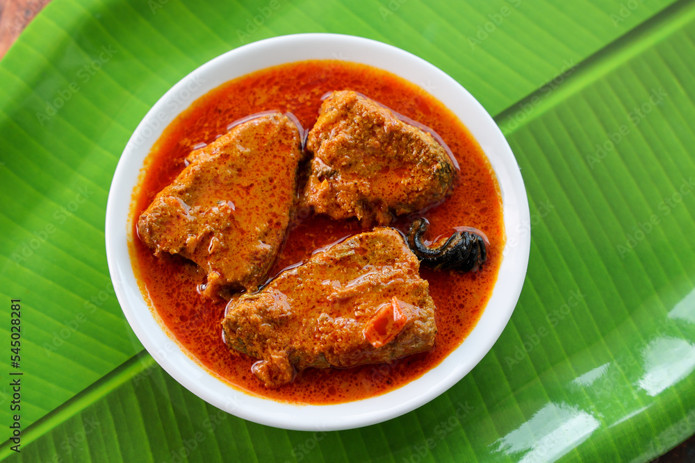 Kerala fish curry Alappuzha, India, Hot and spicy homemade red fish ...