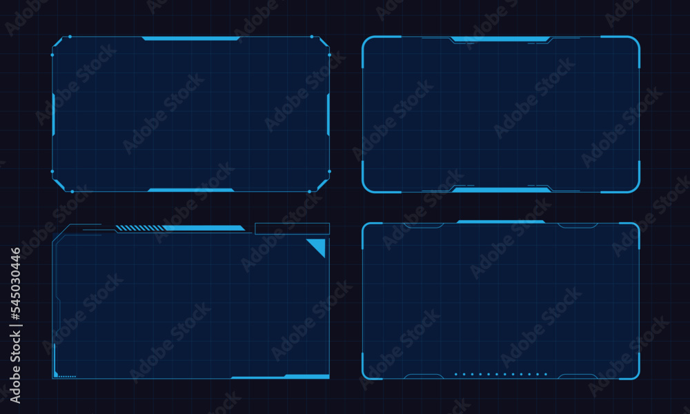 Hud frames futuristic text box border frame scifi digital screen ... Hud frames futuristic text box border frame scifi digital screen ...
