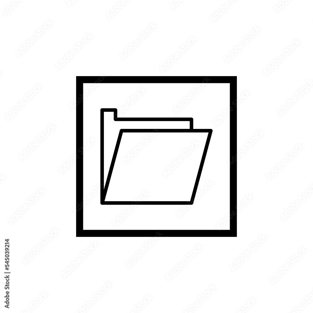 Computer folder icon vector Stock Vector | Adobe Stock