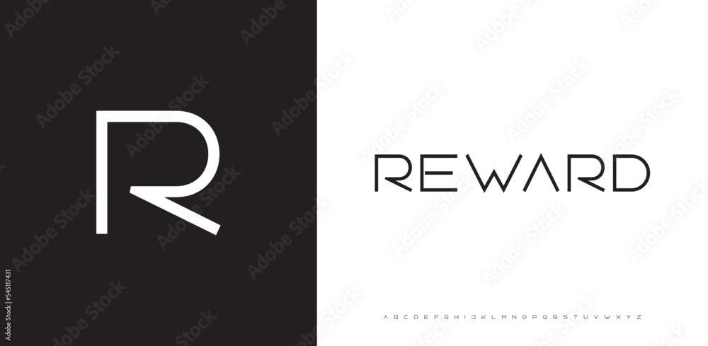 Tech font typography alphabet letters. Future logo typo. Minimal urban ...