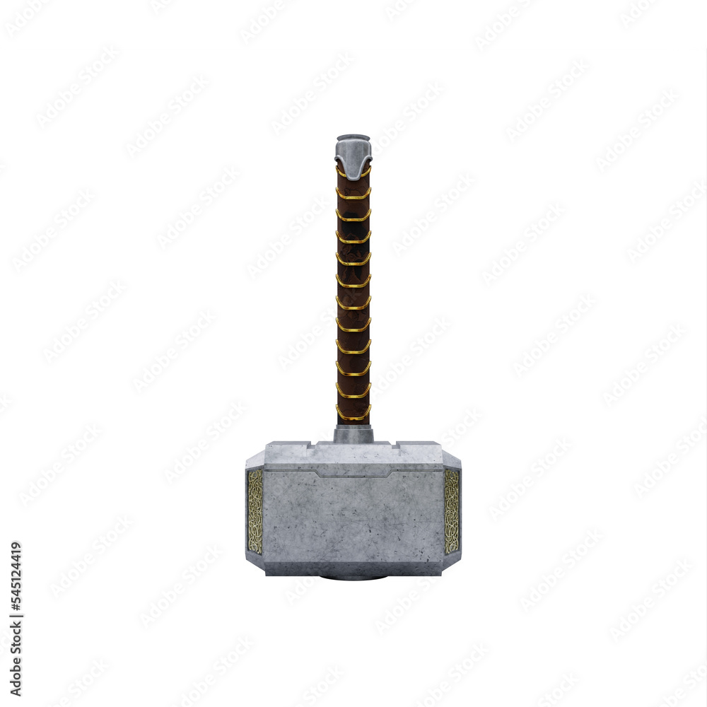 Norse mythology thor hammer mjolnir Stock Illustration | Adobe Stock