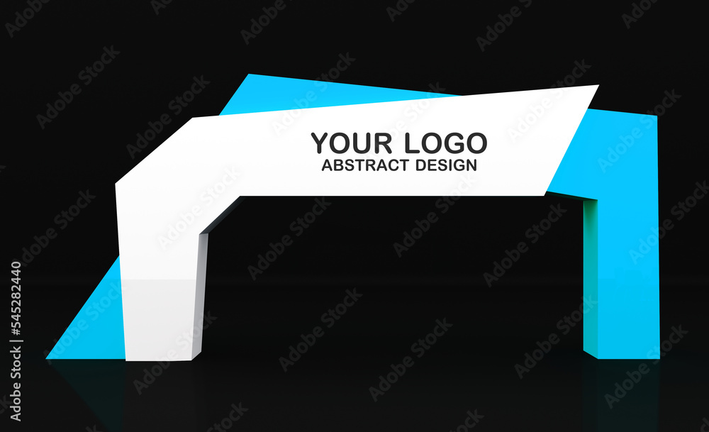 Exhibition stand Gate entrance 3D illustration with for mock up event ...