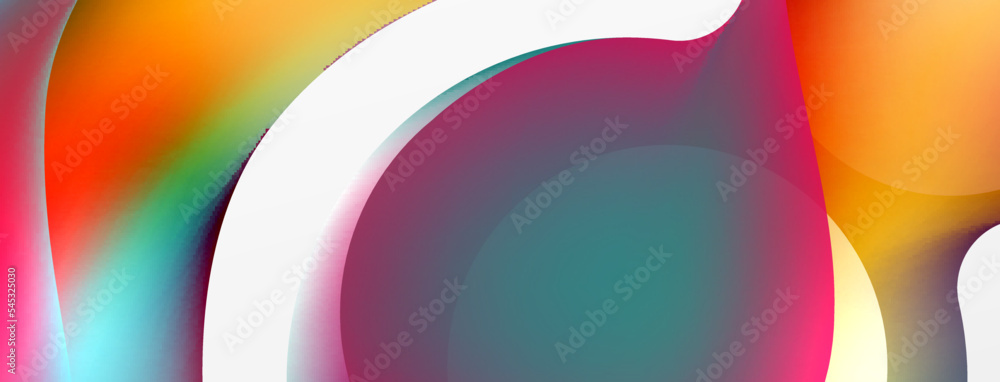 Fluid abstract background. Liquid color gradients composition. Round ...