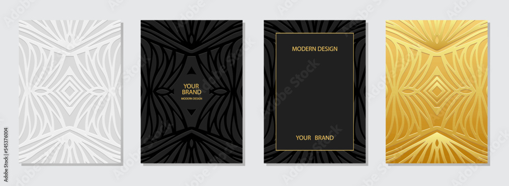 Set of ethnic covers, vertical templates. Original collection of ...