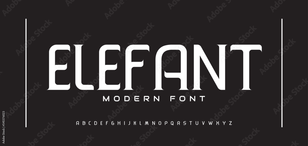 Tech font and Modern alphabet. Future logo typo. Minimal urban font ...