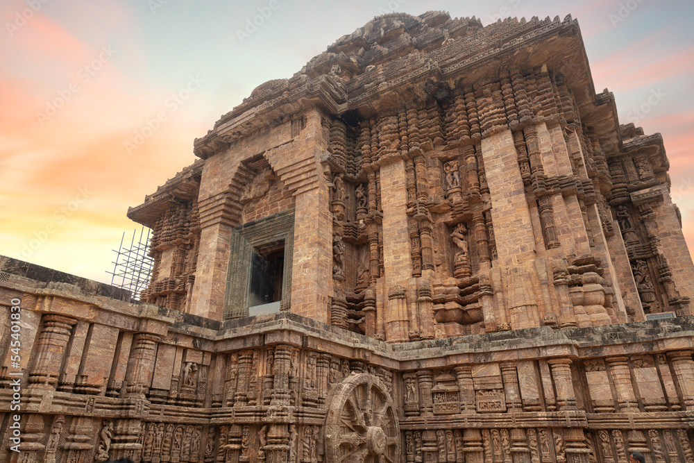 Ancient Konark sun temple built in the 13th century at Puri, Odisha ...
