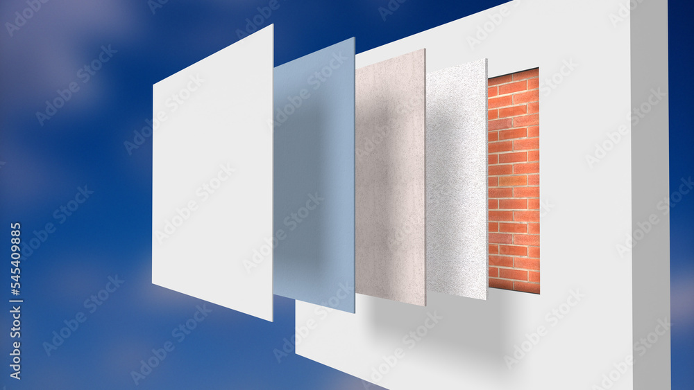 thermal insulation cross section of a wall Stock Illustration | Adobe Stock