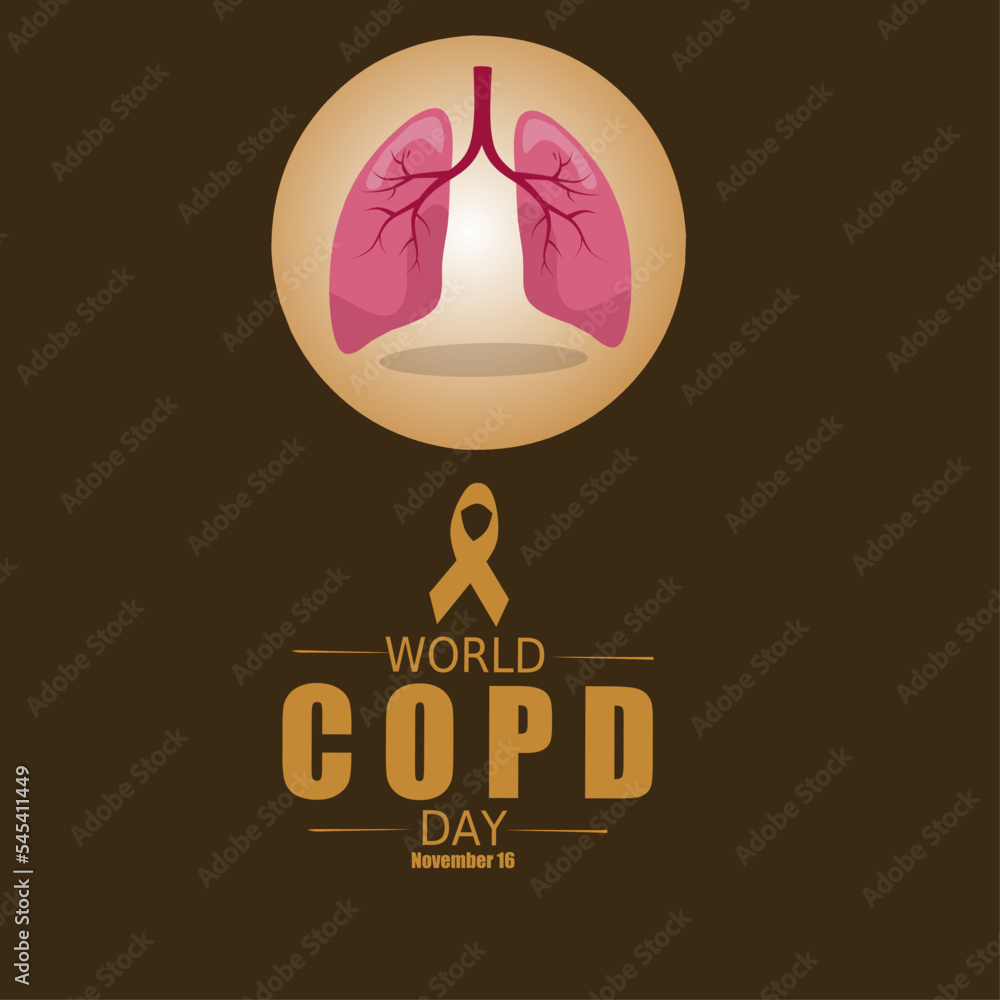 world COPD day November 16 vector illustration, suitable for poster ...
