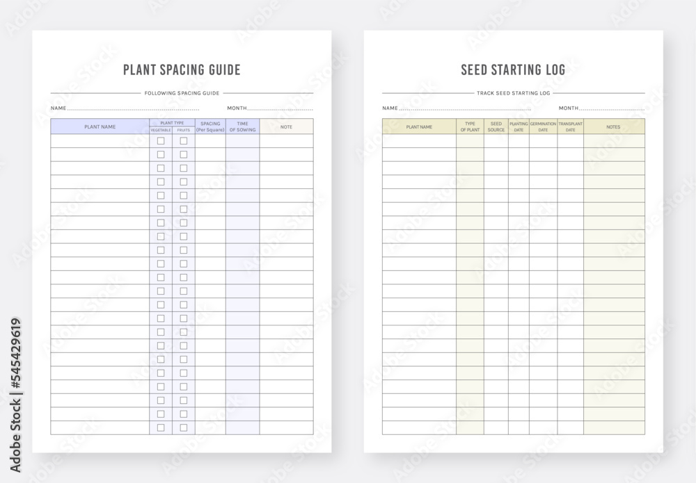 Garden Planner Template Design. Printable Gardening Planner. Plant ...