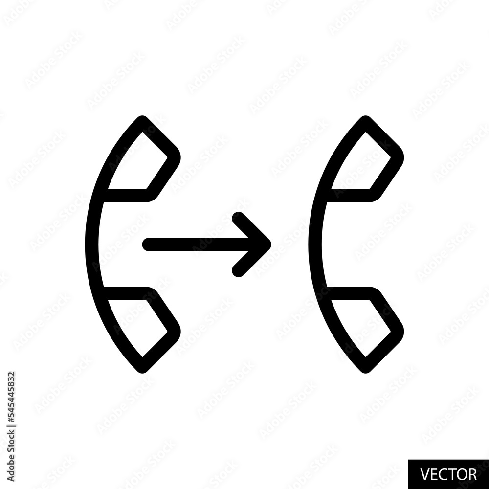 Call transfer vector icon in line style design for website, app, UI ...