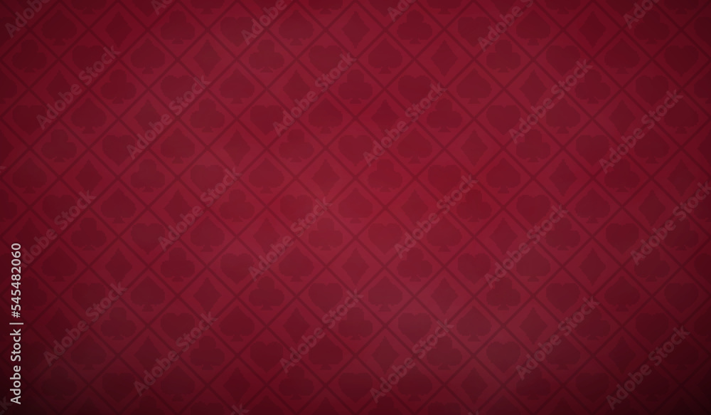 Poker table background in red color. Stock Vector | Adobe Stock