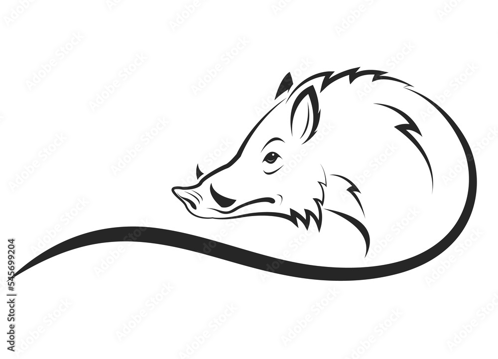 Boar head design isolated on transparent background. Wild Animals ...