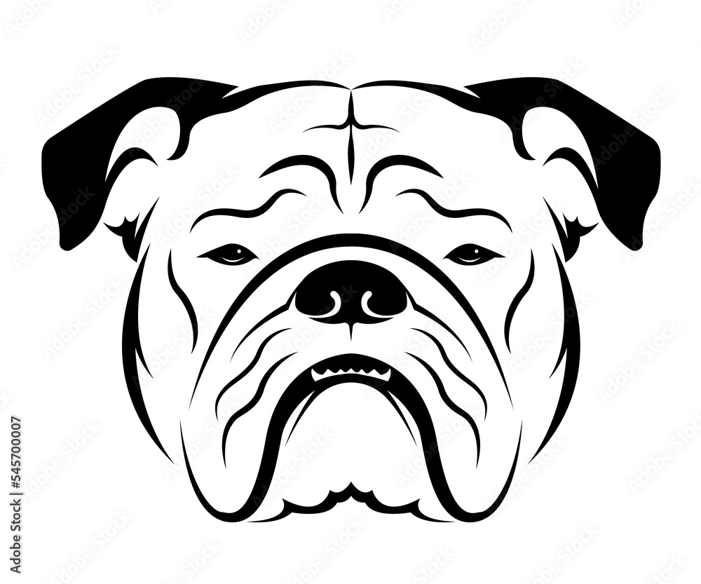 Bulldog head design isolated on transparent background. Pet. Animals ...
