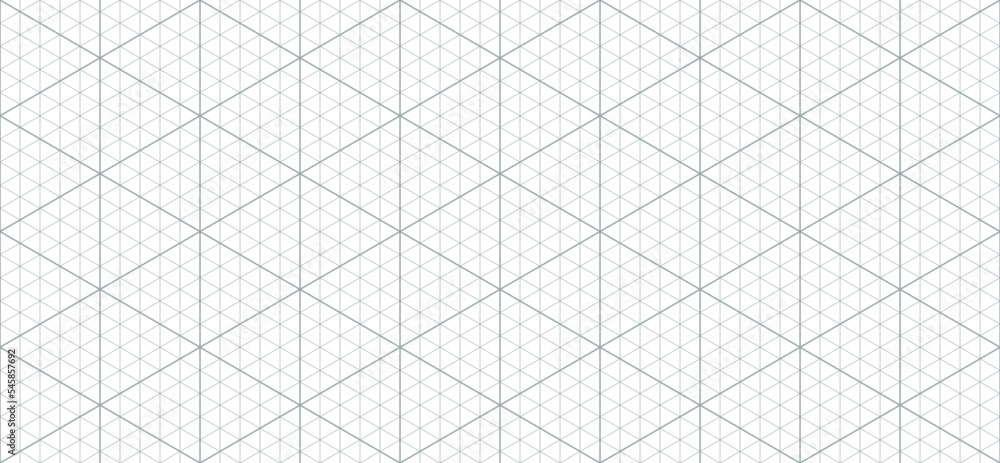 Isometric grid seamless pattern. Outline isometric graph template ...