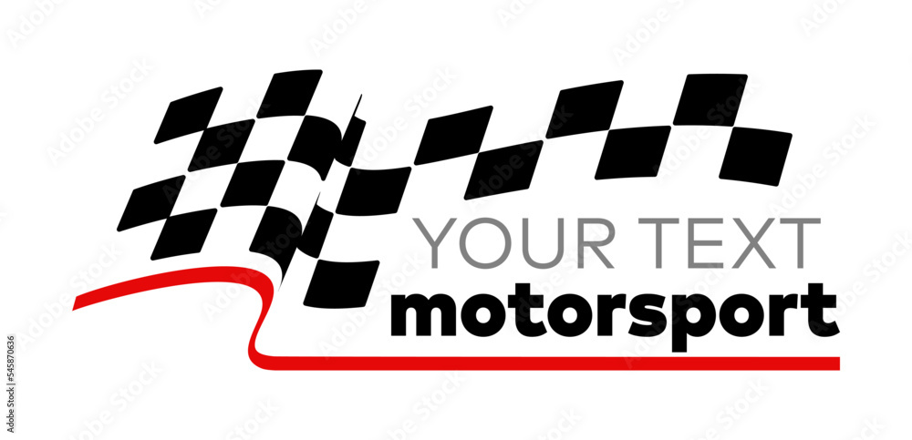 Race flag with motorsport text Logo Vector Car Decal Sticker, Symbol ...