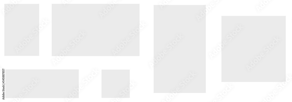Postage stamp set. Realistic post stamps set. Blank Postage Stamps on ...
