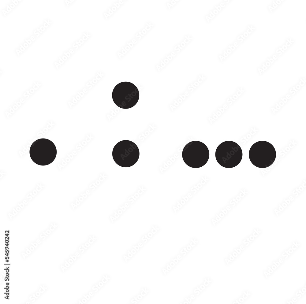 the symbol of the sign is a dot, colon, ellipsis, flat illustration ...