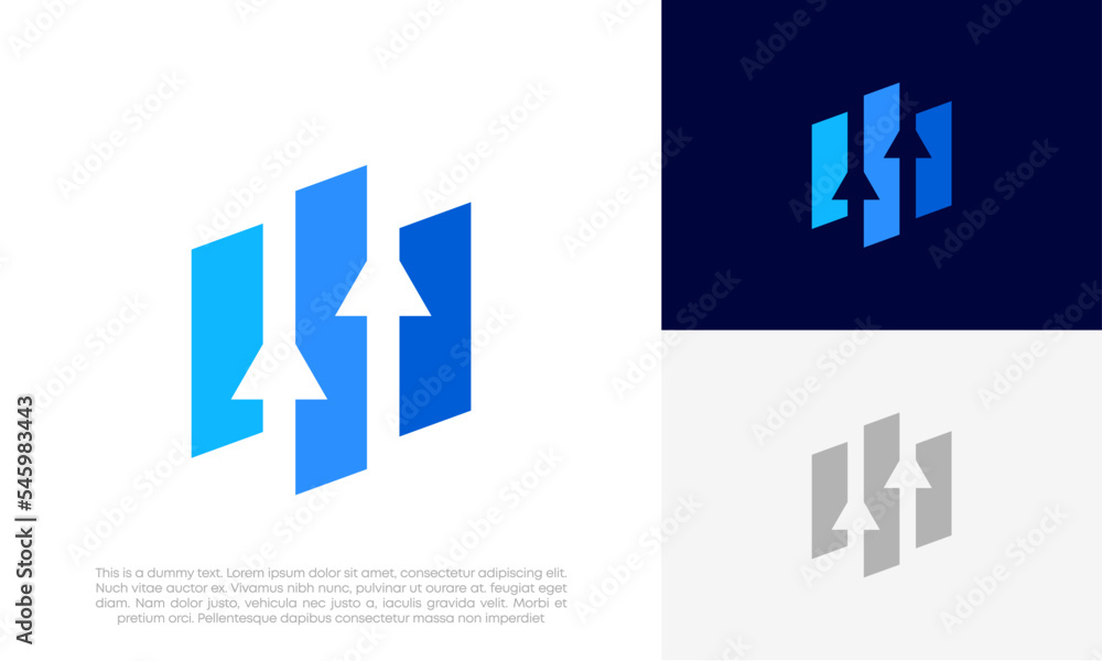 financial growth logo design vector Stock Vector | Adobe Stock
