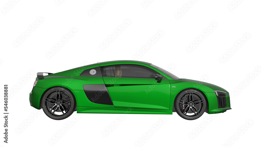 side view of green car isolated on white, AUDI R8 png transparent ...