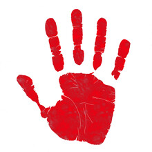 Red Hand Print Free Stock Photo - Public Domain Pictures