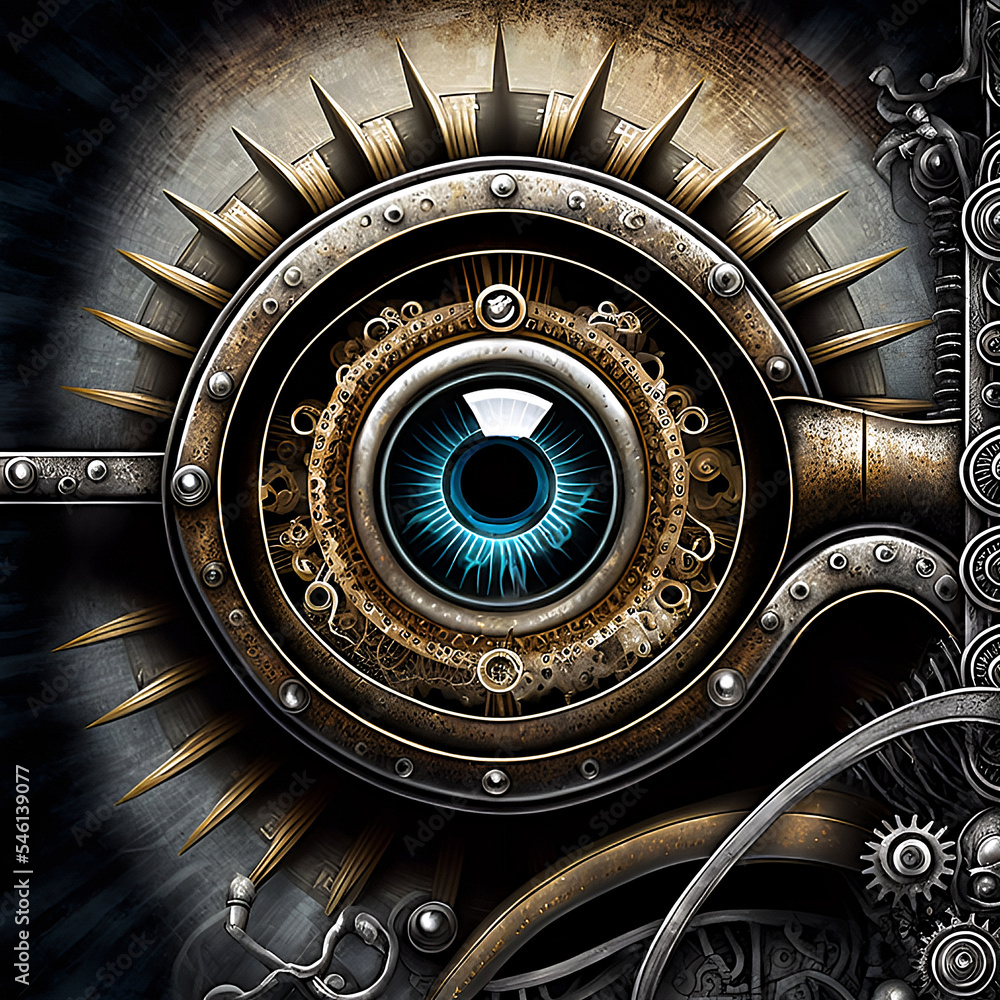 Human mechanical eye Stock Illustration | Adobe Stock