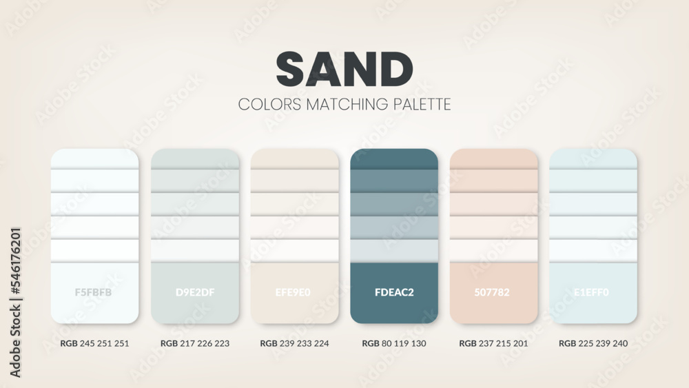 Color palette in Sand colour theme collections. Color scheme or colors ...