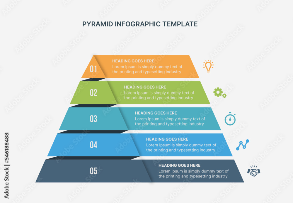Triangle, pyramid chart infographic flat vector diagram for ... Triangle, pyramid chart infographic flat vector diagram for ...