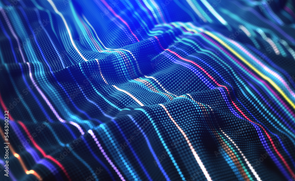 Chaos sounds, particle fragmentation, current data. Strings of information, musical waves ...