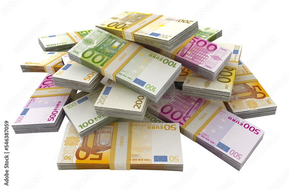 Euro pile on transparent background Stock Illustration | Adobe Stock
