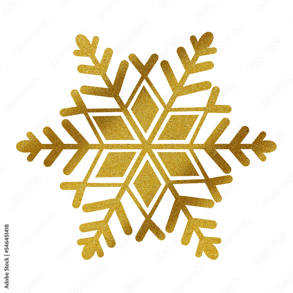 Gold snowflake. Stock Illustration | Adobe Stock