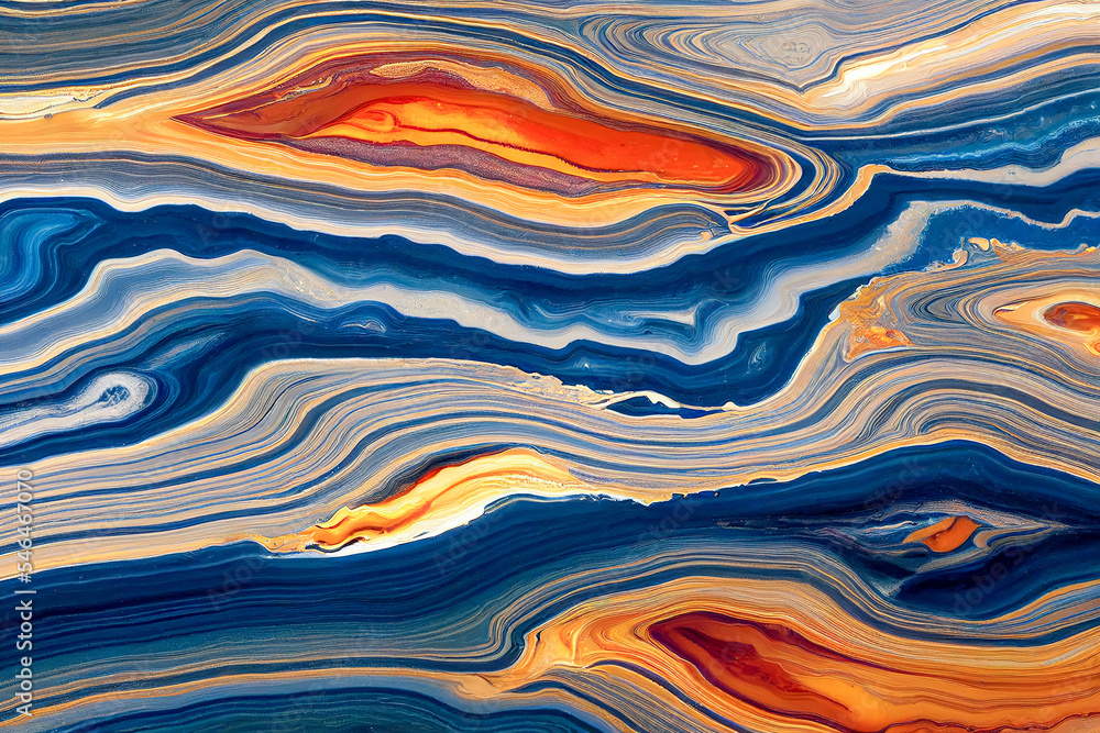 beautiful abstract grunge decorative orange and blue stone wall texture ...