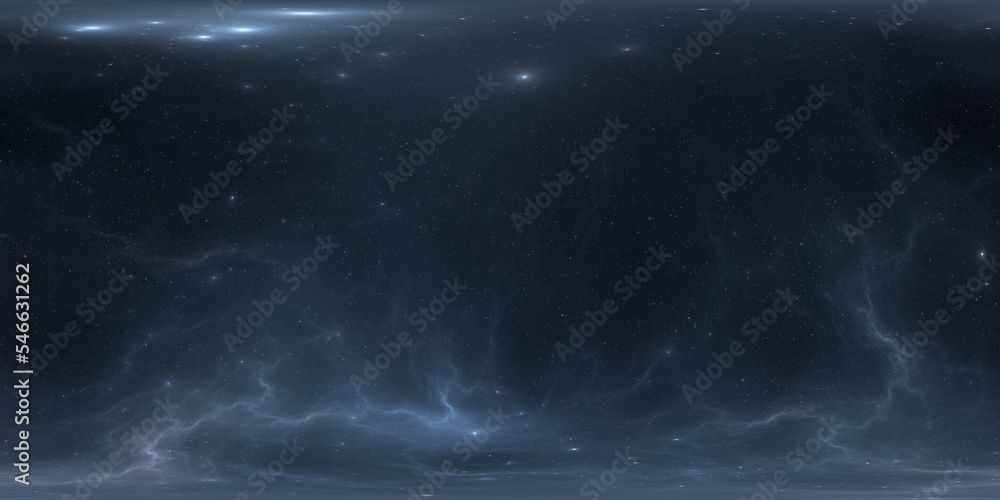 360 degree full sphere panoramic space background with starfield and ...