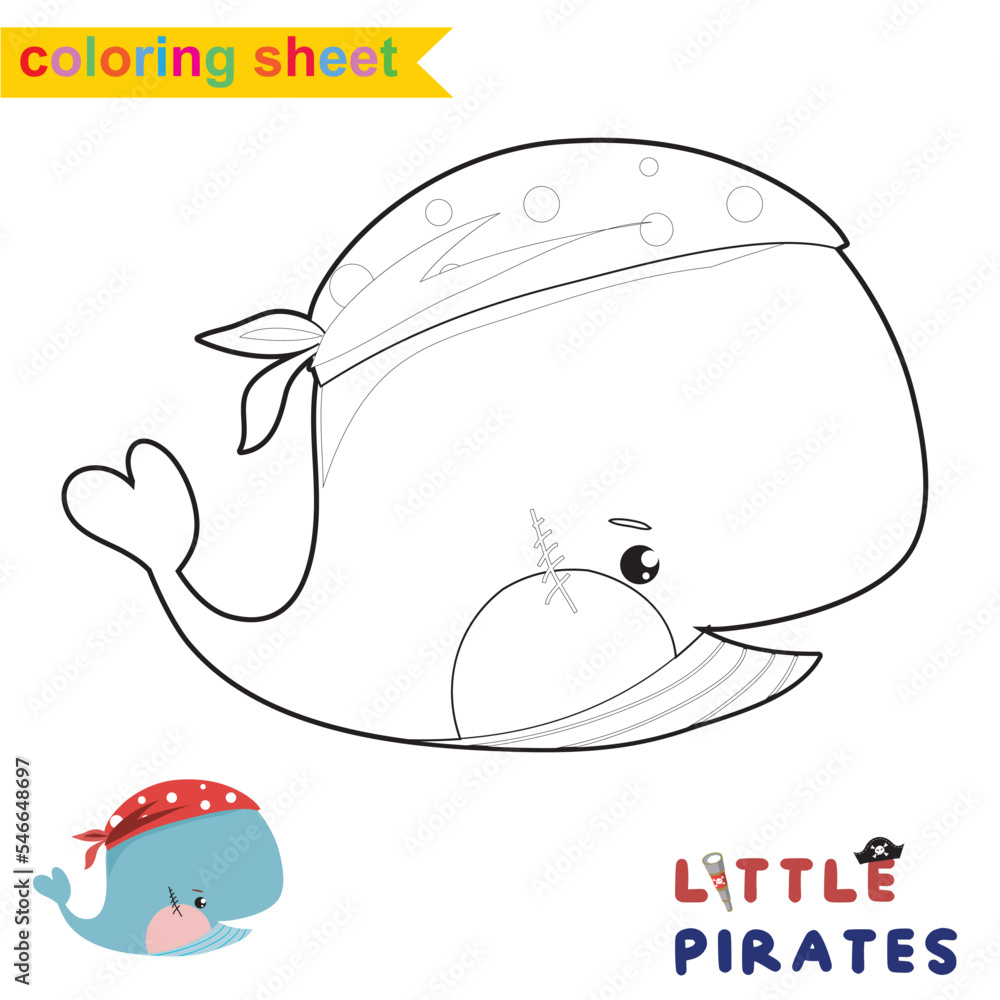 Cute pirate coloring page. Educational printable coloring worksheet ...