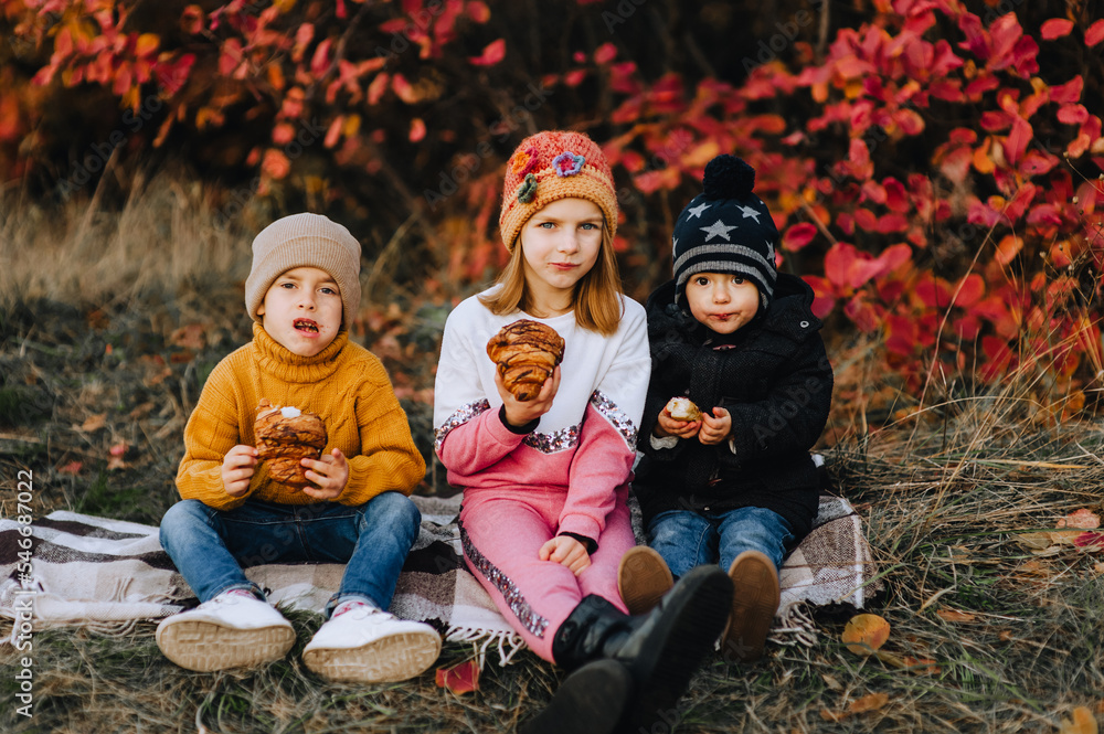 Fashionable preschool boy, handsome boy child and his girlfriend ...